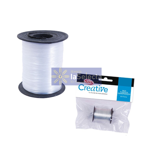 HILO PLASTICO TRANSPARENTE 200 METROS ADIX CREATIVE