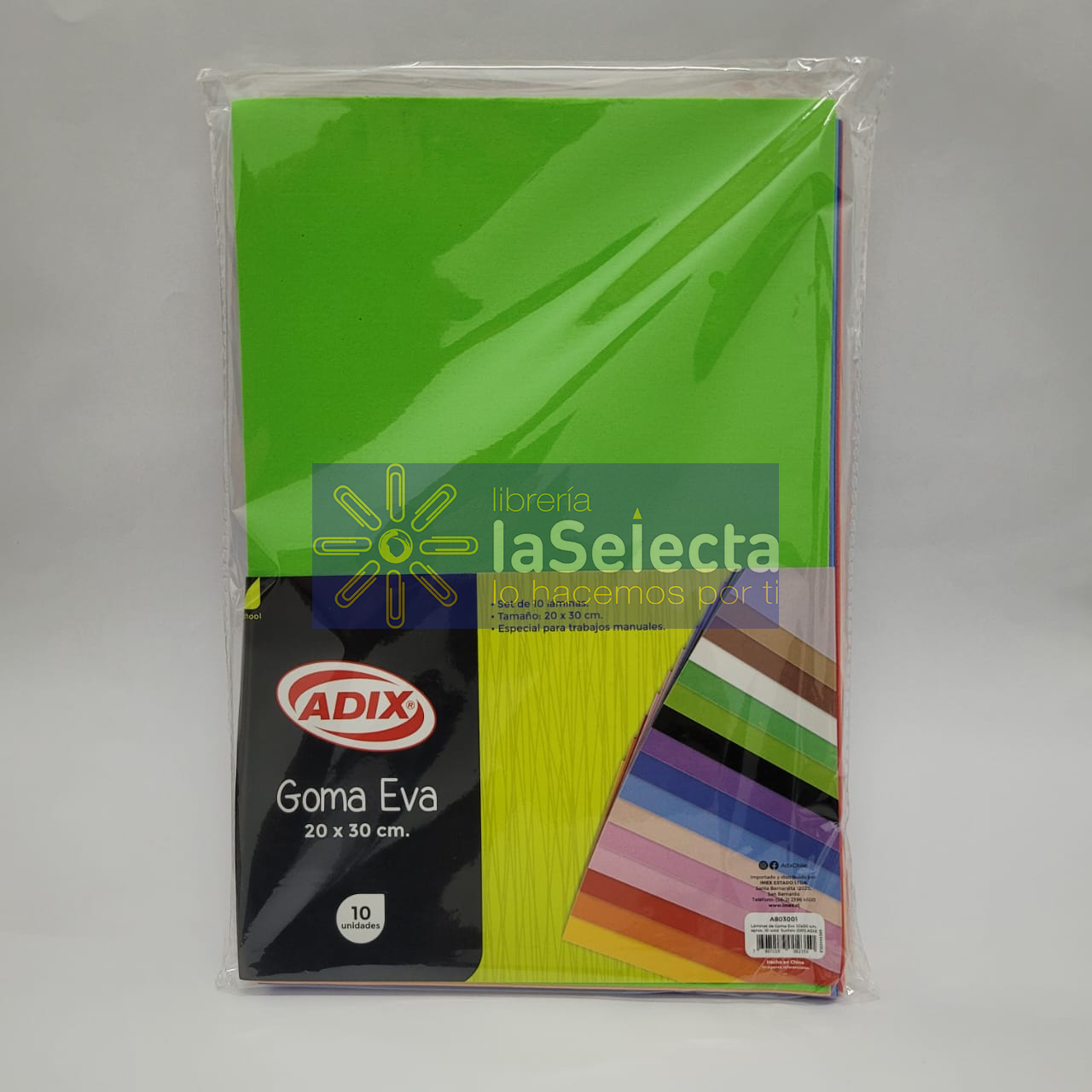 SET GOMA EVA 10 UNIDADES ADIX