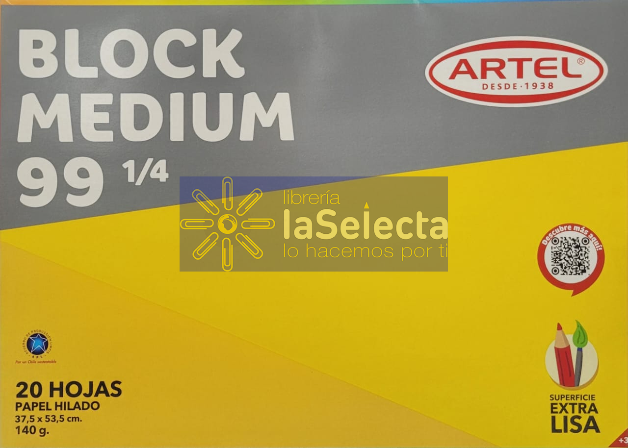 BLOCK DE DIBUJO GRANDE 99 1/4 ARTEL