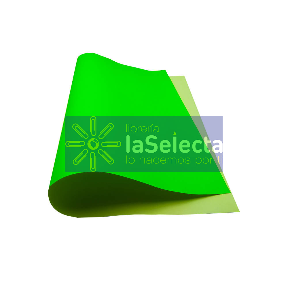 CARTULINA FLUORESCENTE PLIEGO 50X70 CM VERDE IMPORTADA